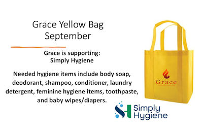 Yellow Bag Thanks, and September Donations - Grace Presbyterian Church